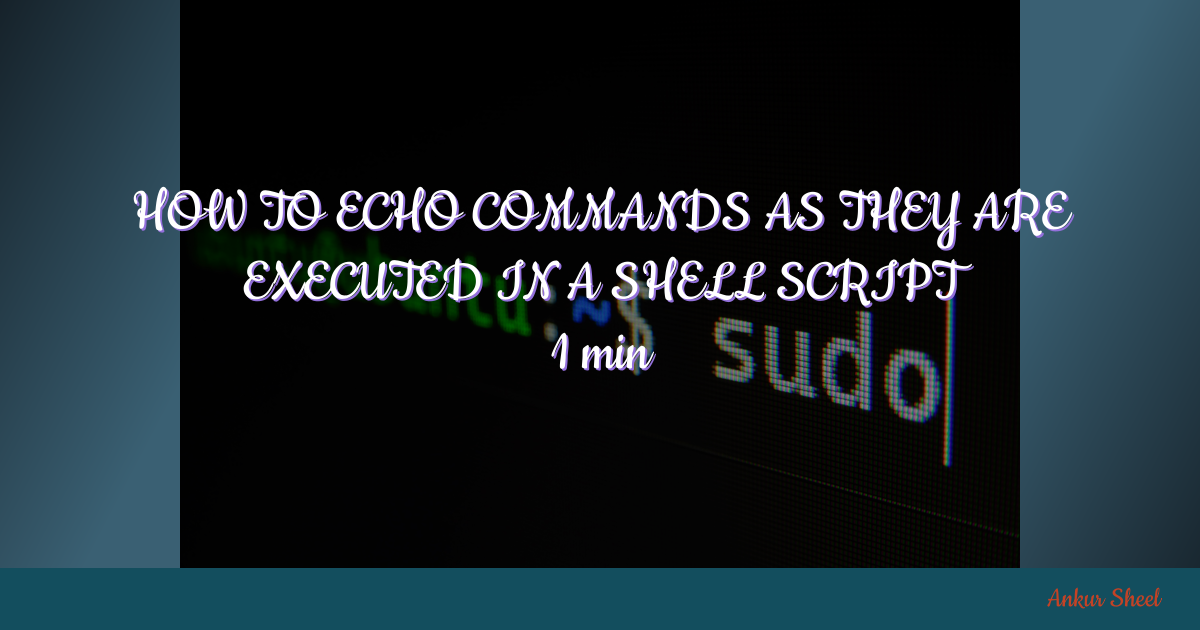 How To Echo Commands As They Are Executed In A Shell Script